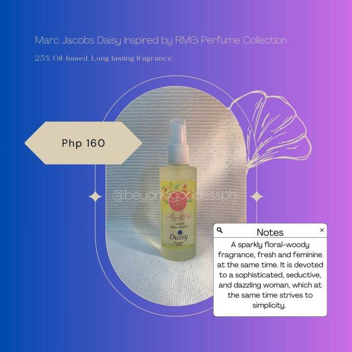 Marc Jacobs Daisy Inspired by RMG Perfume Collection 85 ml | Lazada PH