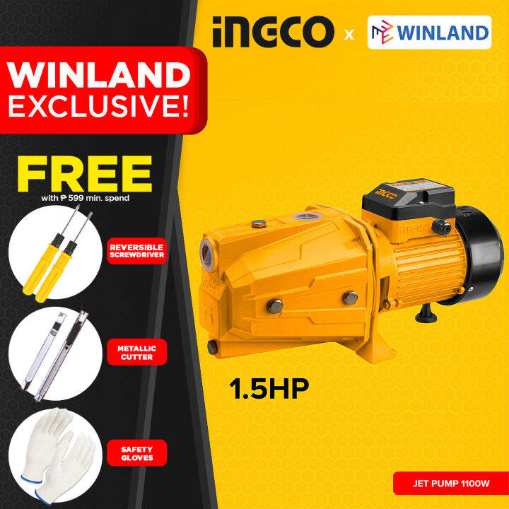 INGCO by Winland Jet Pump 1.5HP 1100W Water Pump JP11008-5 ING-PT ...