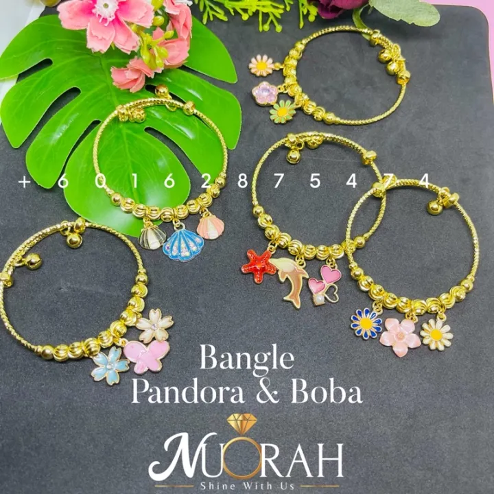 BANGLE BOBA PANDORA BUDAK 👧🏻🌟 EXCLUSIVE PATTERN & NEW DESIGN 🔥 EMAS ...