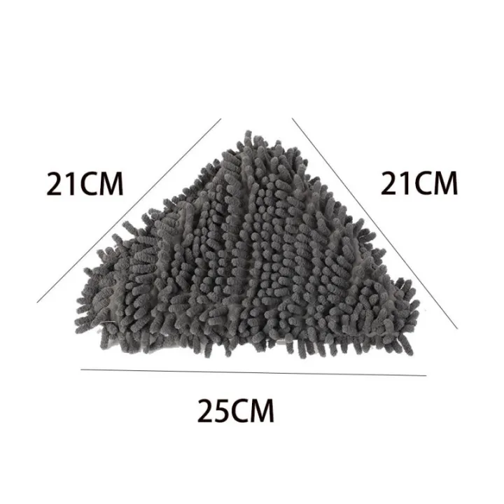 Large chenille replacement head wiping glass triangular cloth head ...