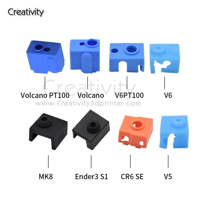 Hot End Silicone Sock for E3d V6 V5 Volcano PT100 J-head Hotend ...