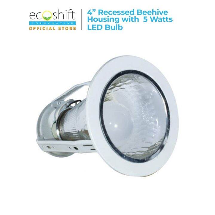 Ecoshift 4" Recessed Beehive Housing with 5 Watts LED Bulb | Lazada PH