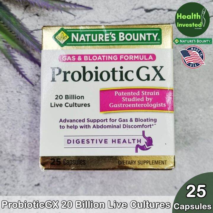 Gas and Bloating Formula Probiotic GX 20 Billion 25 Capsules โปรไบโอติก ...