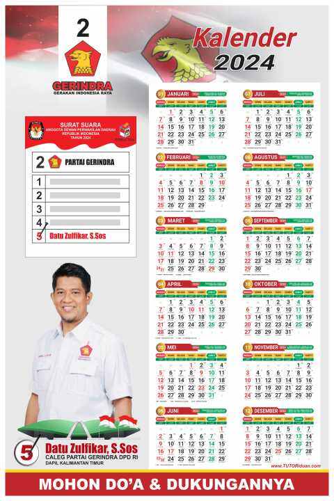 KALENDER CALEG 2024 CUSTOM ALL PARTAI MURAH | Lazada Indonesia