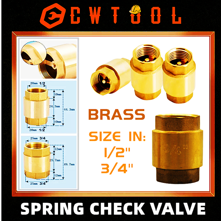 Brass Female Thread In-Line Spring Vertical Lift Check Valve 1/2''，3/4 ...