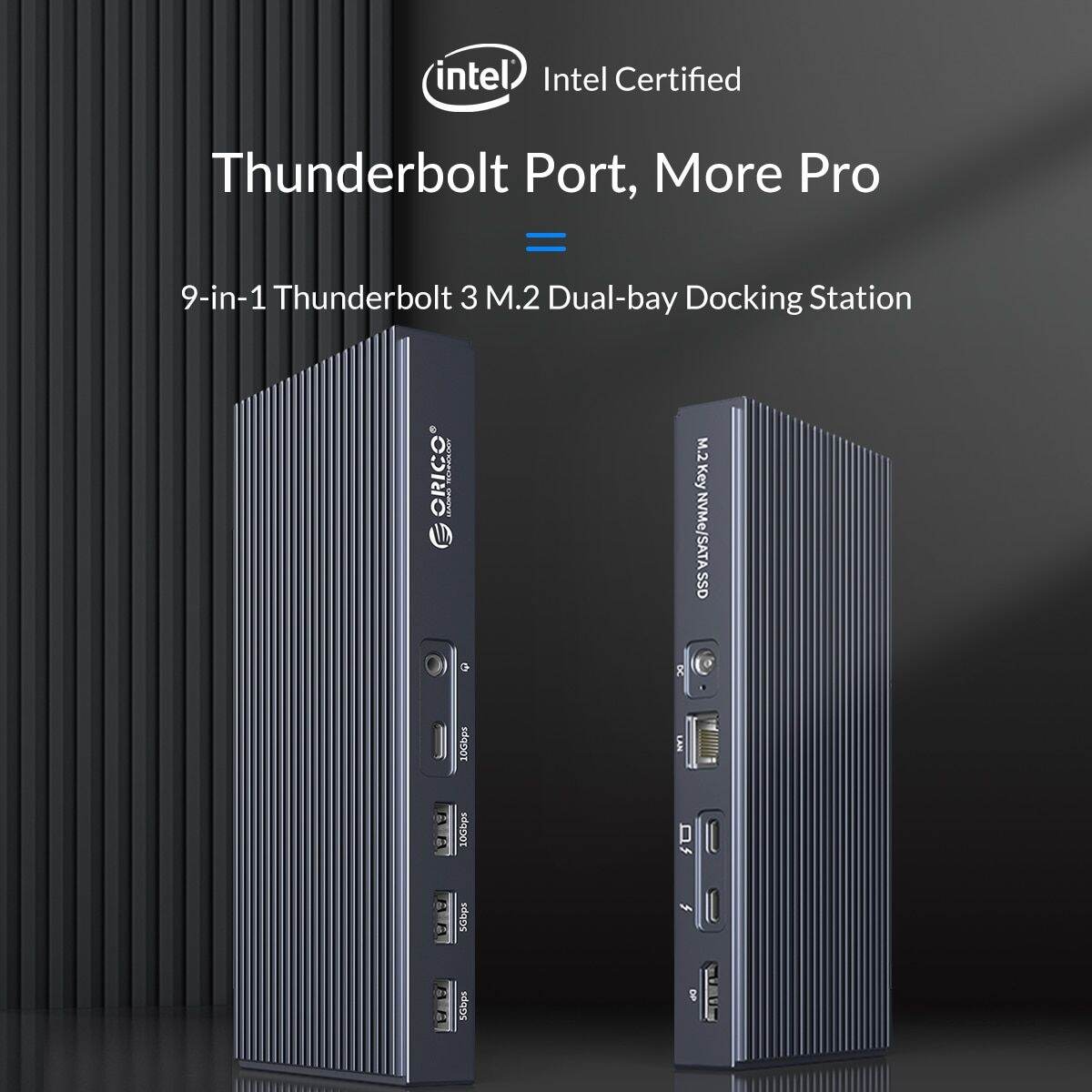 ORICO M.2 NVMe NGFF SSD พร้อม Thunderbolt 3 Dock Station Splitter Type ...