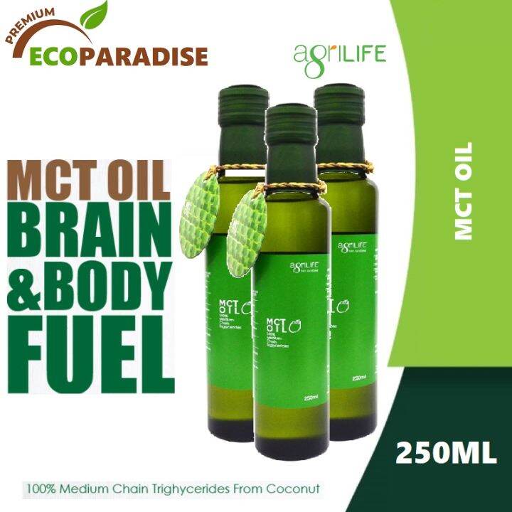 AgriLife MCT Oil - 100% Medium Chain Triglycerides from Coconut Healthier Choice (250ml ...