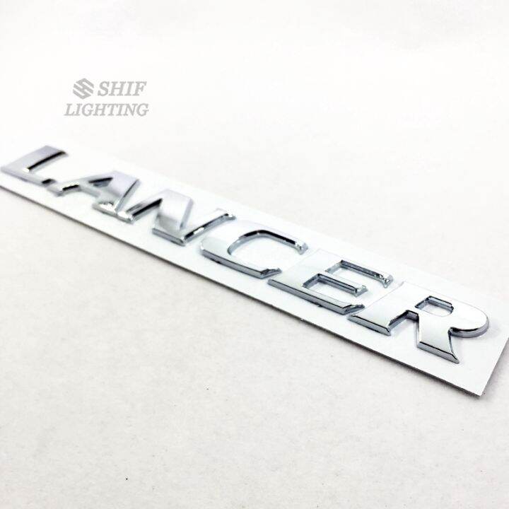 JC | 1 X ABS Chrome LANCER Letter โลโก้รถด้านหลัง Trunk Emblem Badge ...