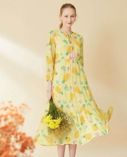 Nitan (นิทาน) เดรสให้นม ชุดคลุมท้อง Pine | Lazada.co.th