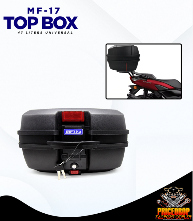 PRICEDROP MF17 MOTORCYCLE TOPBOX / LUGGAGE BOX 45L/47L WITH BUILT-IN ...