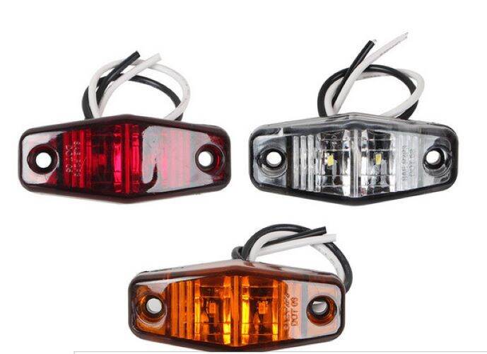 2x LED Side Marker Light Clearance Lamp 12V 24V E-marked Car Truck ...