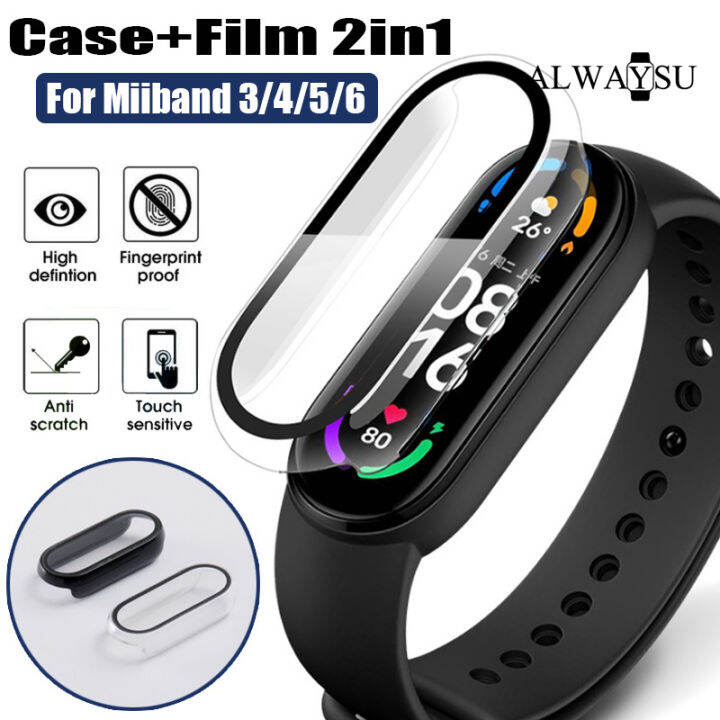 3D เคสคอมพิวเตอร์แบบแข็งฟิล์มป้องกันสำหรับ Xiaomi Mi Band 6 5 4 3,อุปกรณ์ป้องกันแบบเต็มหน้าจอ ...