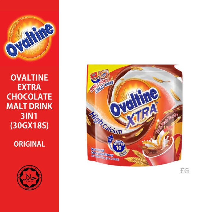 OVALTINE EXTRA CHOCOLATE MALT DRINK 3IN1 (30GX18S) | Lazada