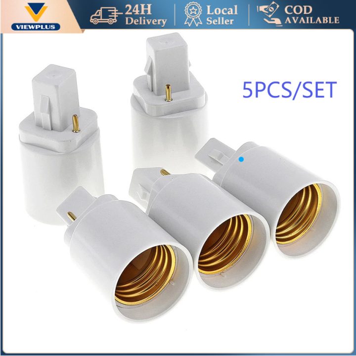 G24 To E27 Base Socket LED Halogen Light Bulb 2 PIN Lamp Adapter Holder Converter | Lazada PH