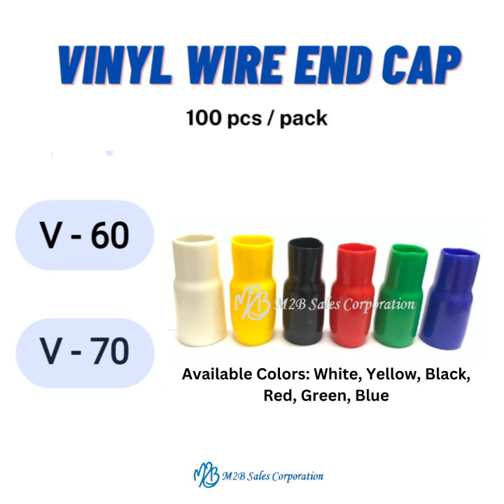 Vinyl Wire End Cap V-60 , V-70 Red, Yellow, Black, Blue, White, Green ...
