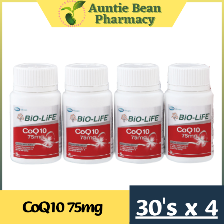 BIO-LIFE COQ10 75MG 30 softgel x 4 bottle exp:2/2024 | Lazada