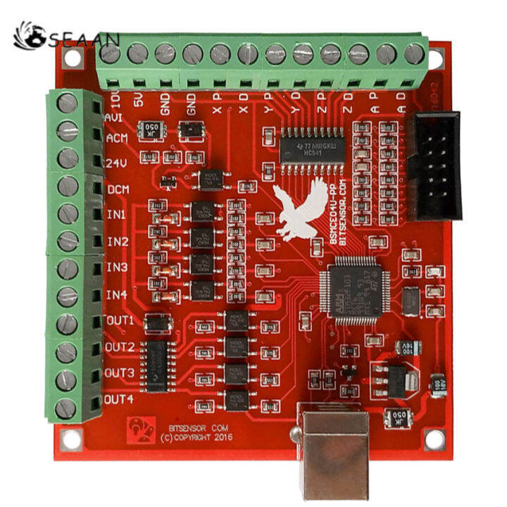 CNC USB MACH3 100Khz Breakout Board 4 Axis Interface Driver Motion ...
