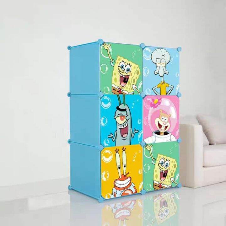 COD SPONGEBOB 6 CUBES DIY STORAGE CABINET WARDROBE SPACE SAVER ...