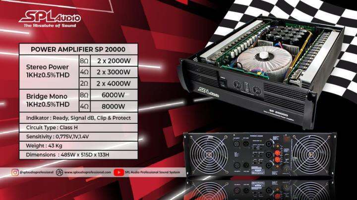 SPL Audio Power Amplifier SP 20000 | Lazada Indonesia