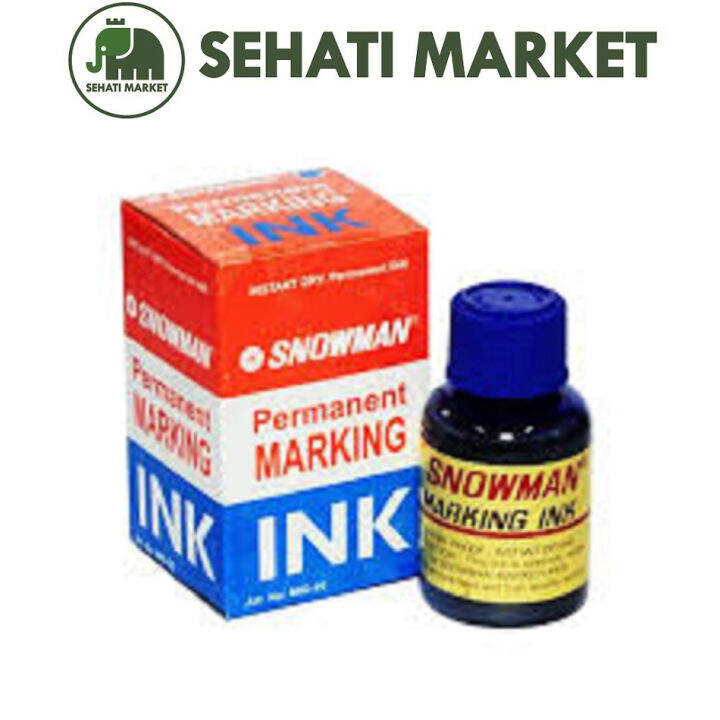 ATK TINTA PERMANENT MARKING MIG-20 BIRU TINTA ISI ULANG SNOWMAN ...