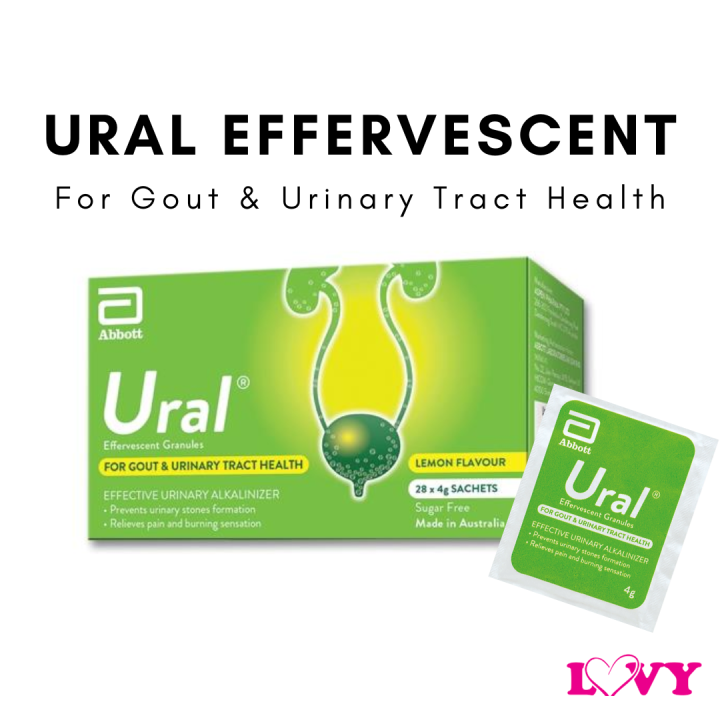 Ural Effervescent Granules 4g (LEMON) - GOUT & URINARY TRACT | Lazada