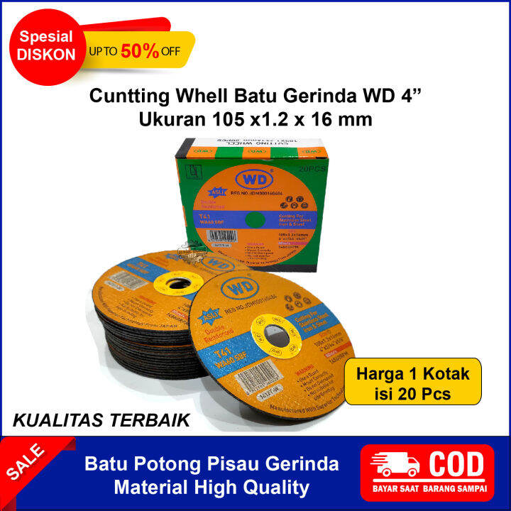 Cutting Whell Batu Potong Grinda Gurinda Resibon Wd Pemotong Besi ...