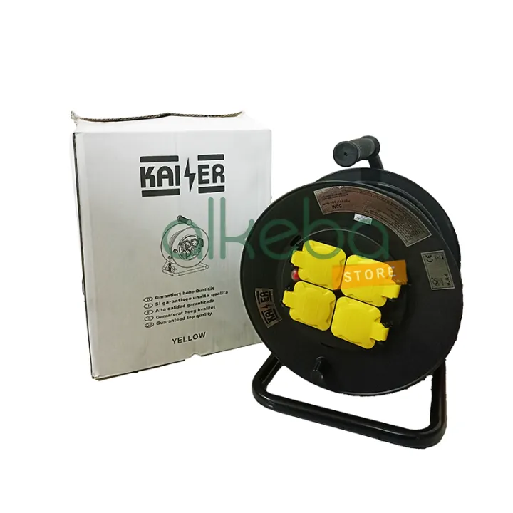 Kabel Roll Kaiser 50 Meter gulungan 50 m 4 stop kontak | Lazada Indonesia