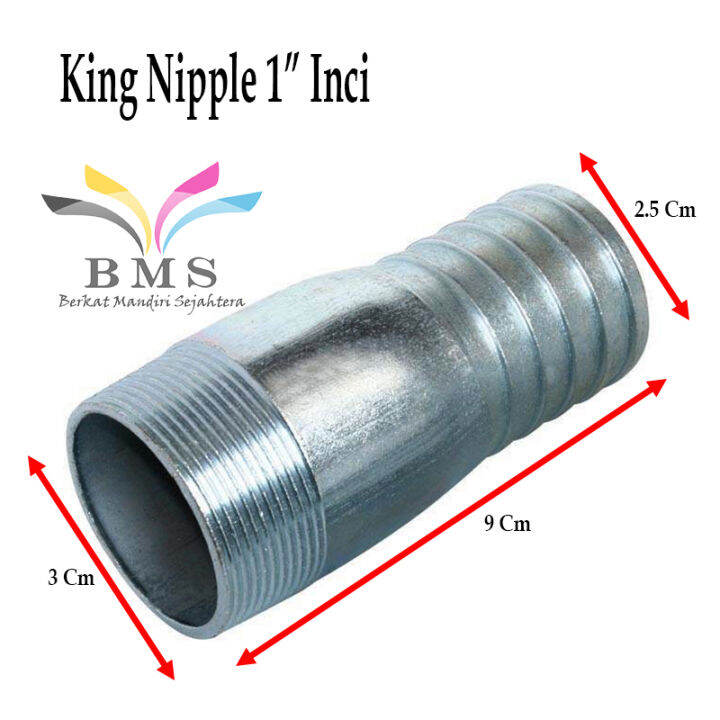 BMS - King Nipple Galvanis 1 inch - Galvanized Nepel - Neple Sambungan ...