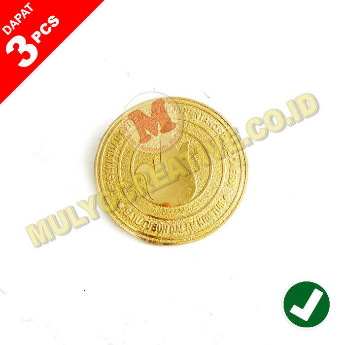 Lencana Logo PGPI Pin PGPI Full Logam Kuningan Model Bulat - PENITI ...