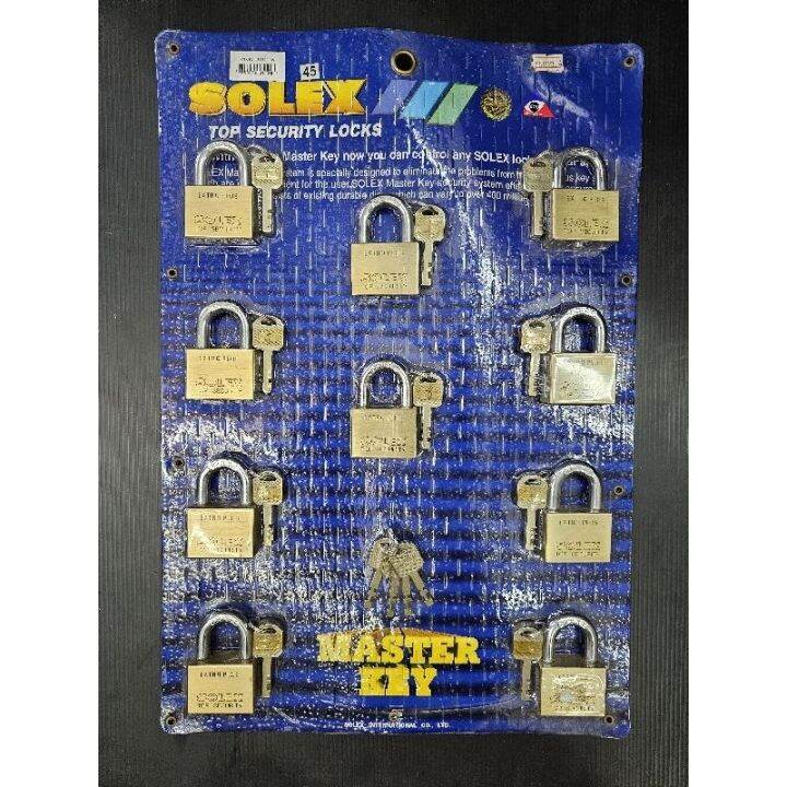 Solex กุญแจ Master key 10ตัวชุด ขนาด 45มิล ระบบลูกปืน ของแท้ | Lazada.co.th