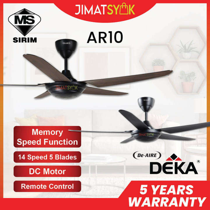 [NEW] DEKA Ceiling Fan DEKA DE-AIRE AR10 56inch 5 Blades 14 Speeds ...