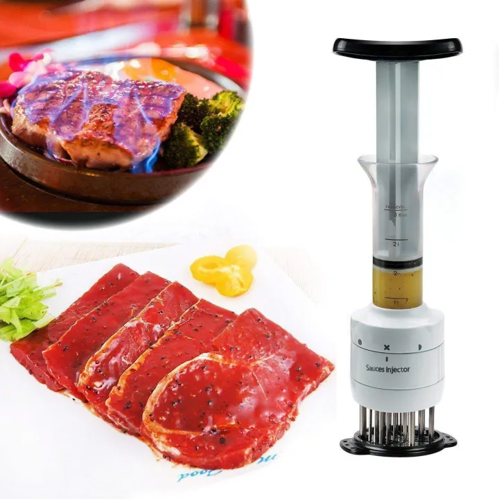 Sauce Syringe Meat Tenderizer Sauces Injector Marinator With 30