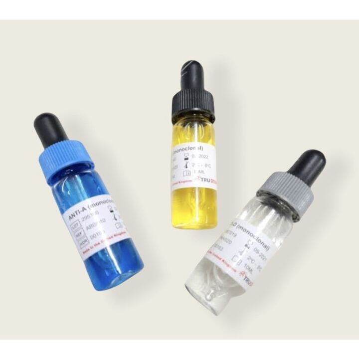 trusera blood typing sera anti A and B Anti D | Lazada PH