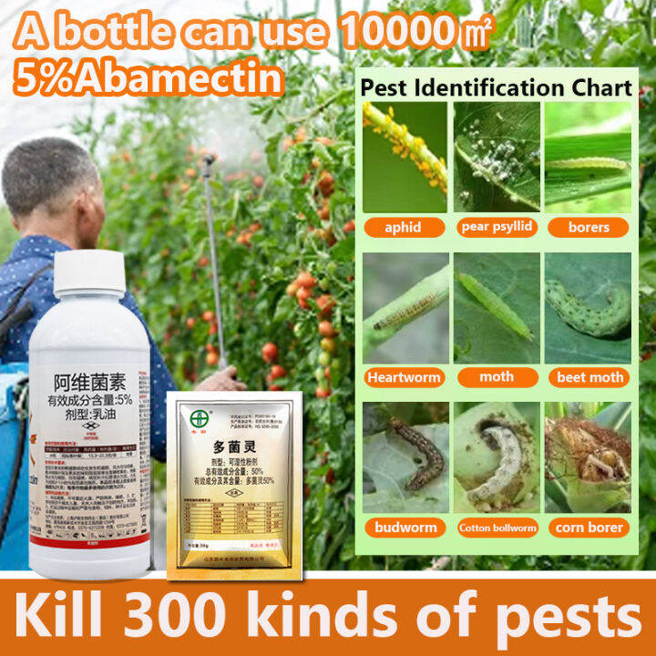 100ml🍅A bottle can use 10000㎡ 🐛Insecticide for vegetables 5%Abamectin ...