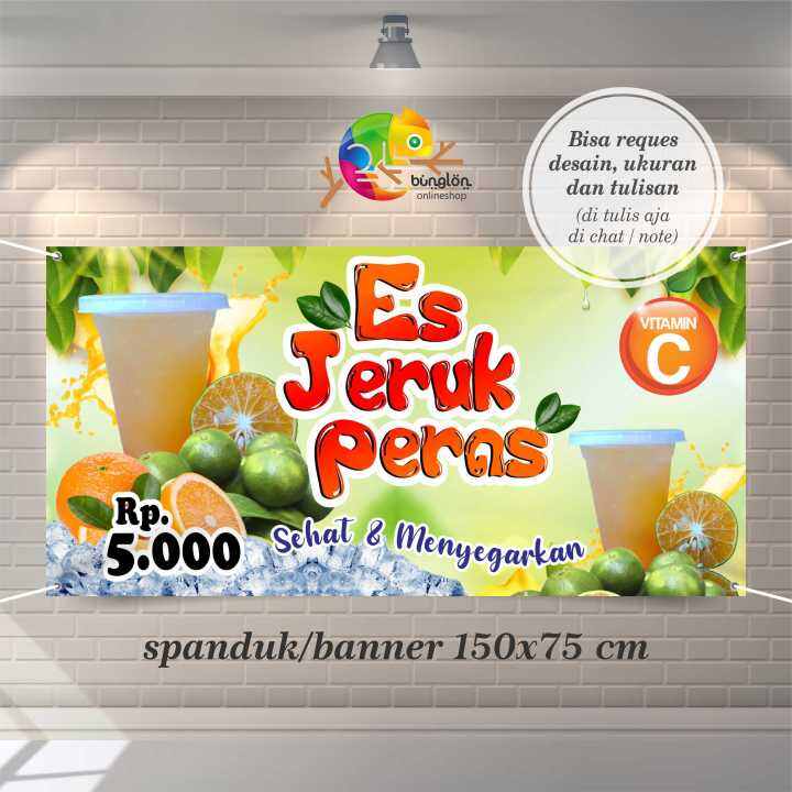 Spanduk, Banner Es Jeruk Peras Keren | Lazada Indonesia
