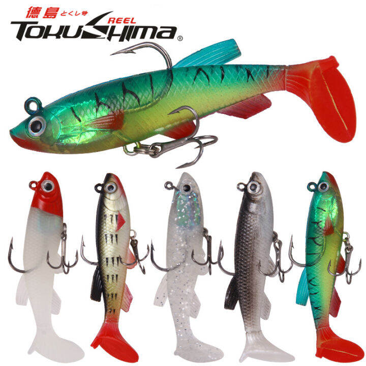 Soft Lure 8.5cm/13g Soft Plastic Lure Sinking Minnow Tackle Hook ...