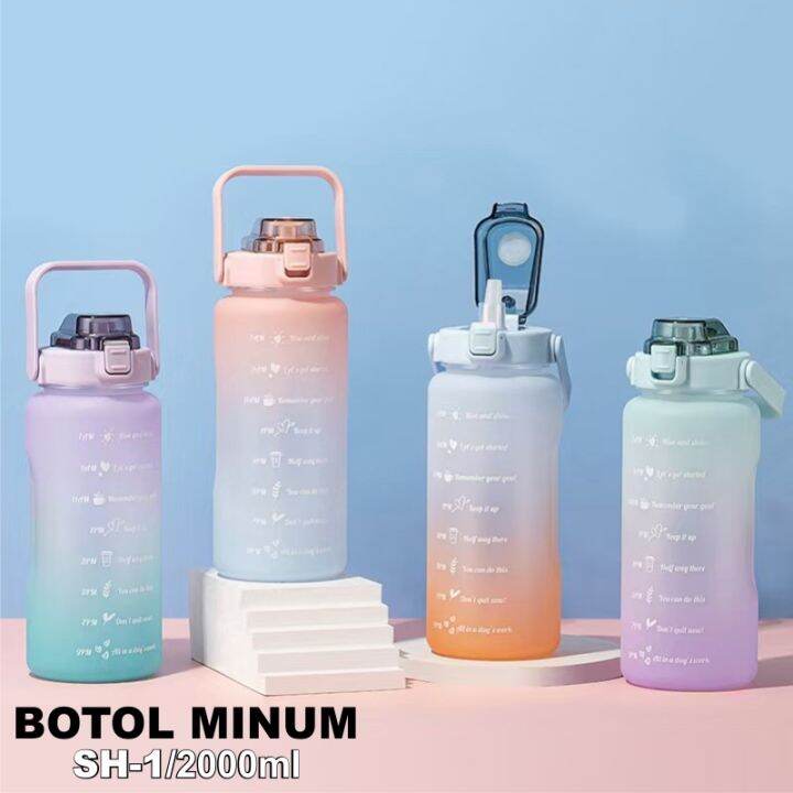 Botol Minum Viral 2 Liter Botol Viral Doble Stiker 2D Dan 3D Botol ...