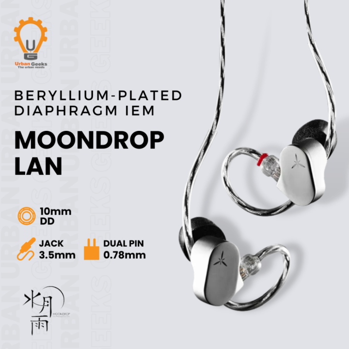 Moondrop LAN 10MM Beryllium Plated Diaphragm In Ear Monitor Earphone ...