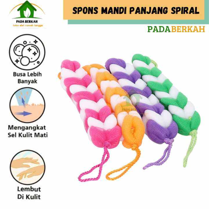 Sponge Mandi Panjang Kepang / Busa Mandi Spons Kepang Panjang / Spon ...