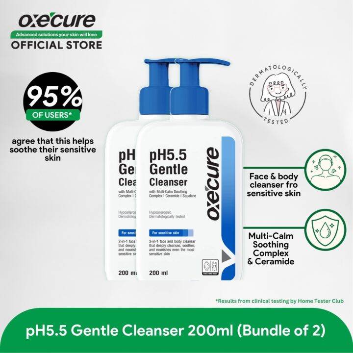 Oxecure pH5.5 Gentle Cleanser 200ml Bundle of 2 | Lazada PH