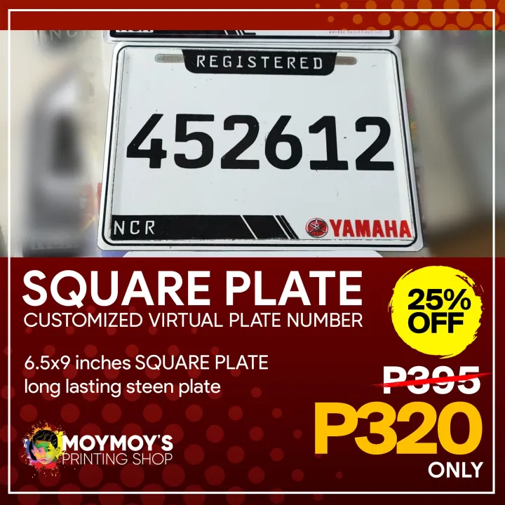 Customize SQUARE Virtual Motorplate/& E-bike Standard Size (Fast ...