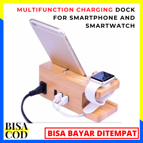 MULTIFUNCTION CHARGING DOCK FOR SMARTPHONE AND SMARTWATCH / Dudukan HP ...