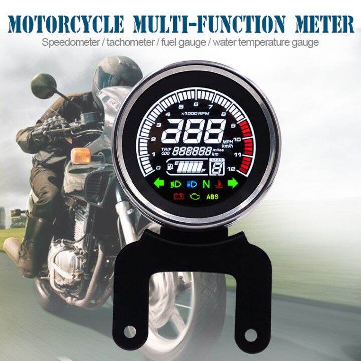 Speedometer Digital Bulat Universal Motor Custom Model Ducati Babon ...