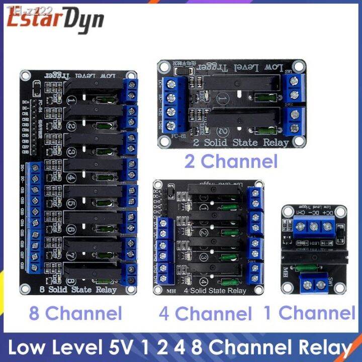 ☫♨☢ 5V 1 2 4 8 Channel SSR G3MB-202P Solid State Relay Module 240V 2A ...