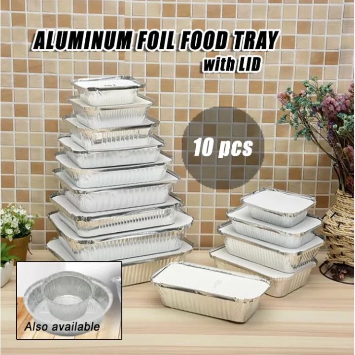 Rectangular Aluminum Food Tray Set of 10 Pieces | Lazada PH