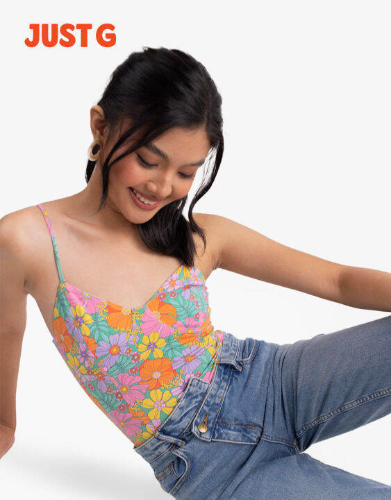 Just G Teens' Floral Corset Inspired Bodysuit | Lazada PH