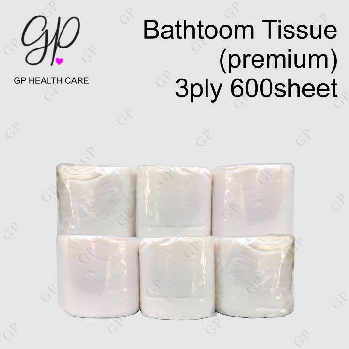 Bathroom Tissue (premium) 3ply tissues 600 sheet | Lazada PH