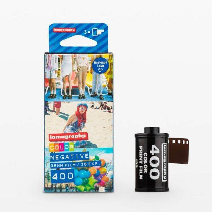 ฟิล์มสี 1 ม้วน Lomography 400 Color Negative 35mm 36exp film 135-36 ฟิล์มถ่ายรูป ฟิล์ม lomo ...