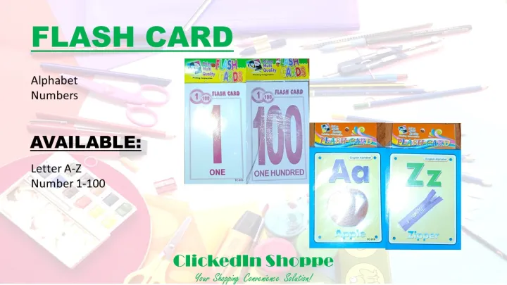 Flash Card Alphabet A-Z Numbers 1-100 Educational for Kids | Lazada PH