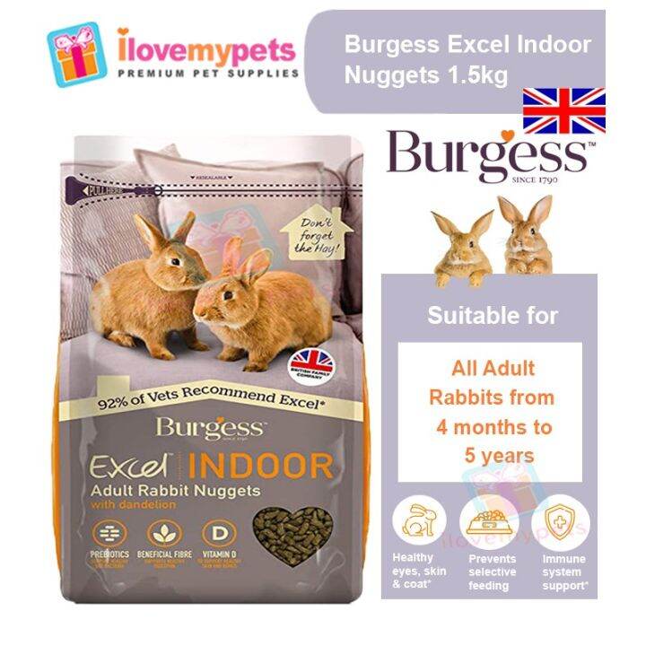 Burgess Excel Indoor Rabbit Nuggets 1.5kg | Lazada PH